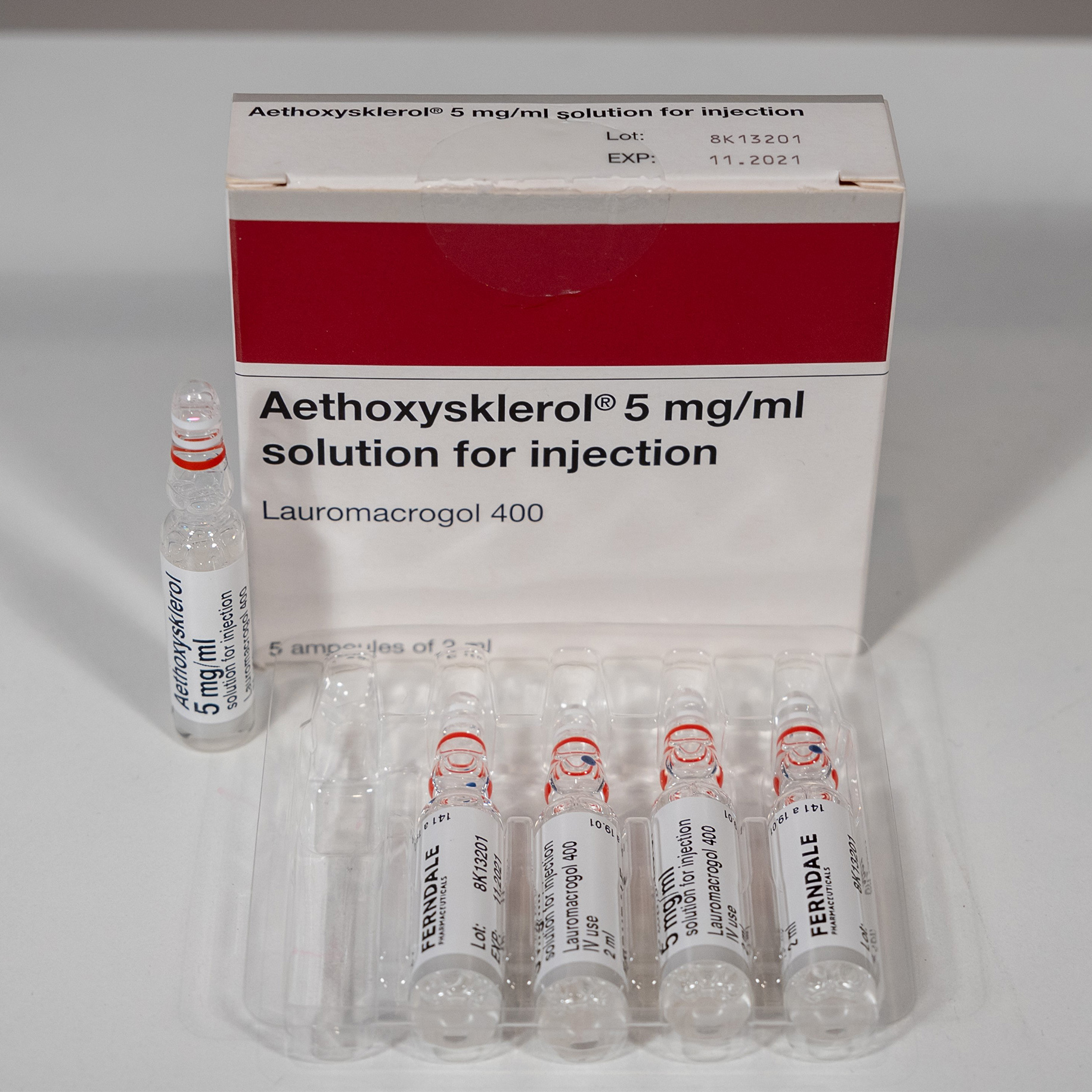 AGF038 : Aethoxysklerol 30mgml (3.0%) 2ml Amps