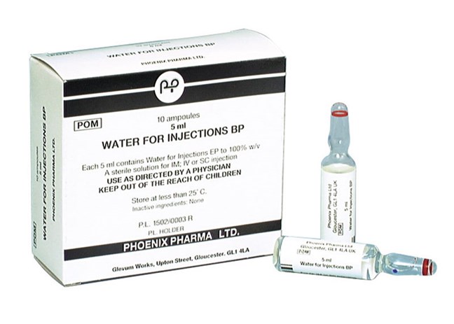 AGW005 : Water for Injection B.P. 5ml Ampoules