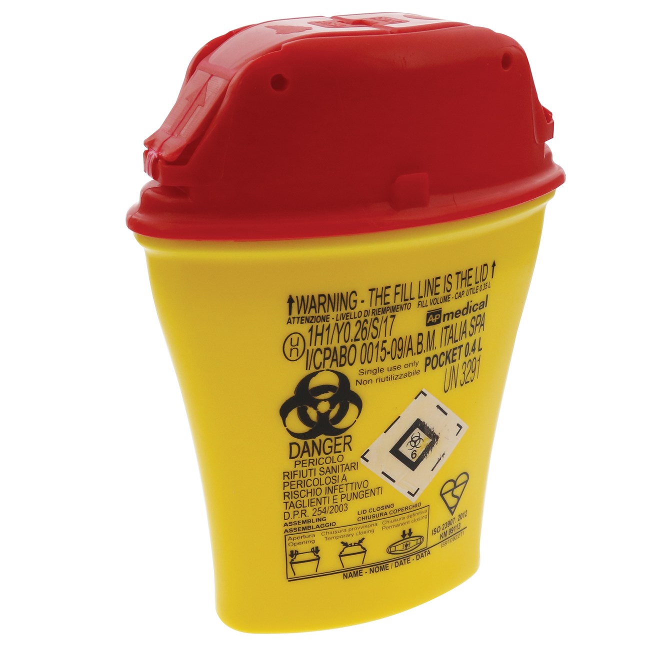 ANW301 : Sharps Box 0.35L Capacity