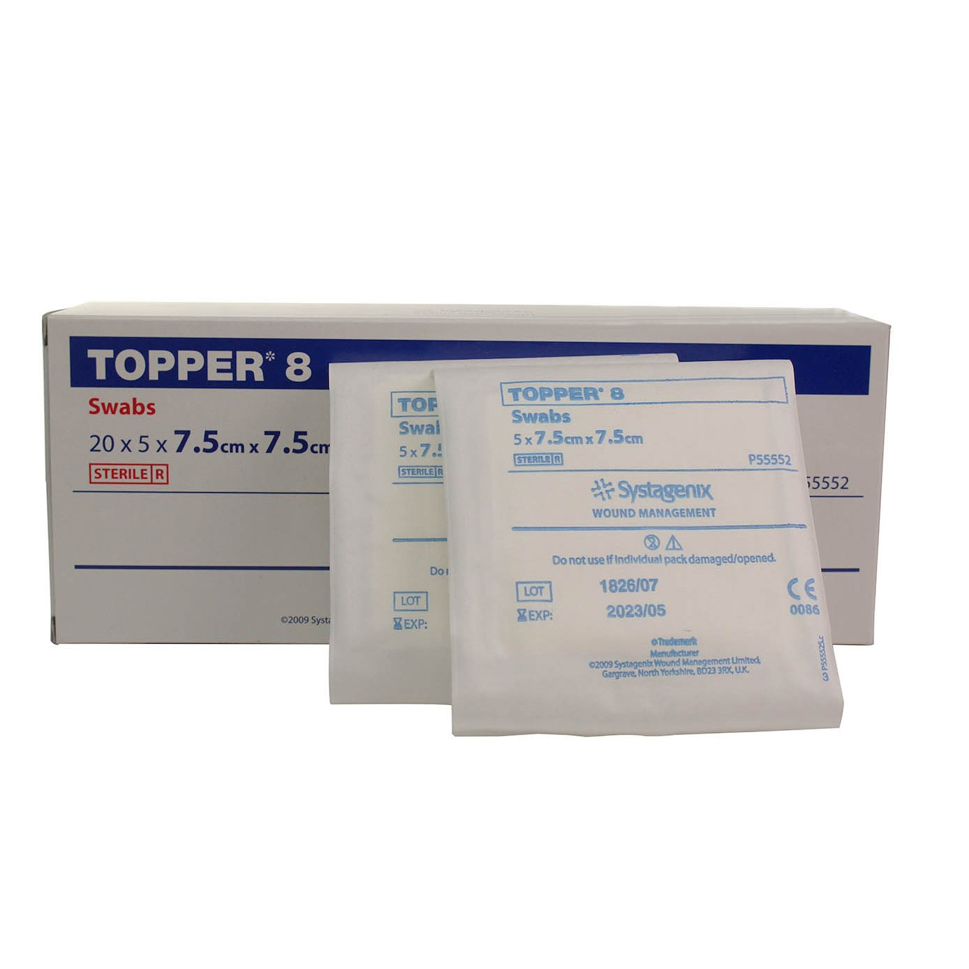 CCS401 : Topper 8 Swabs (Sterile) 7.5cm x 7.5cm