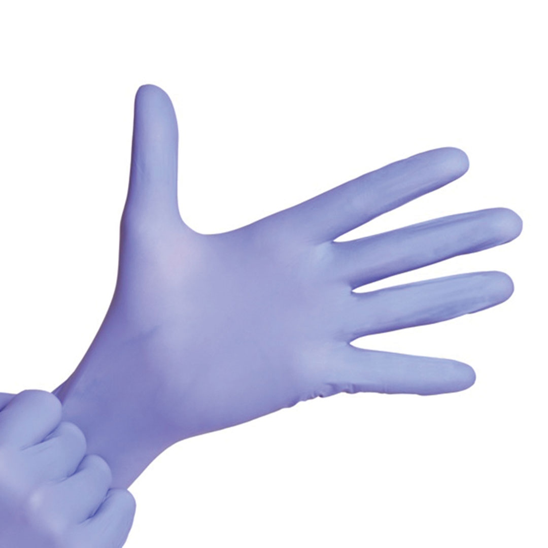 CGN375 : Nitrisoft Nitrile Examination Gloves Blue Extra Small