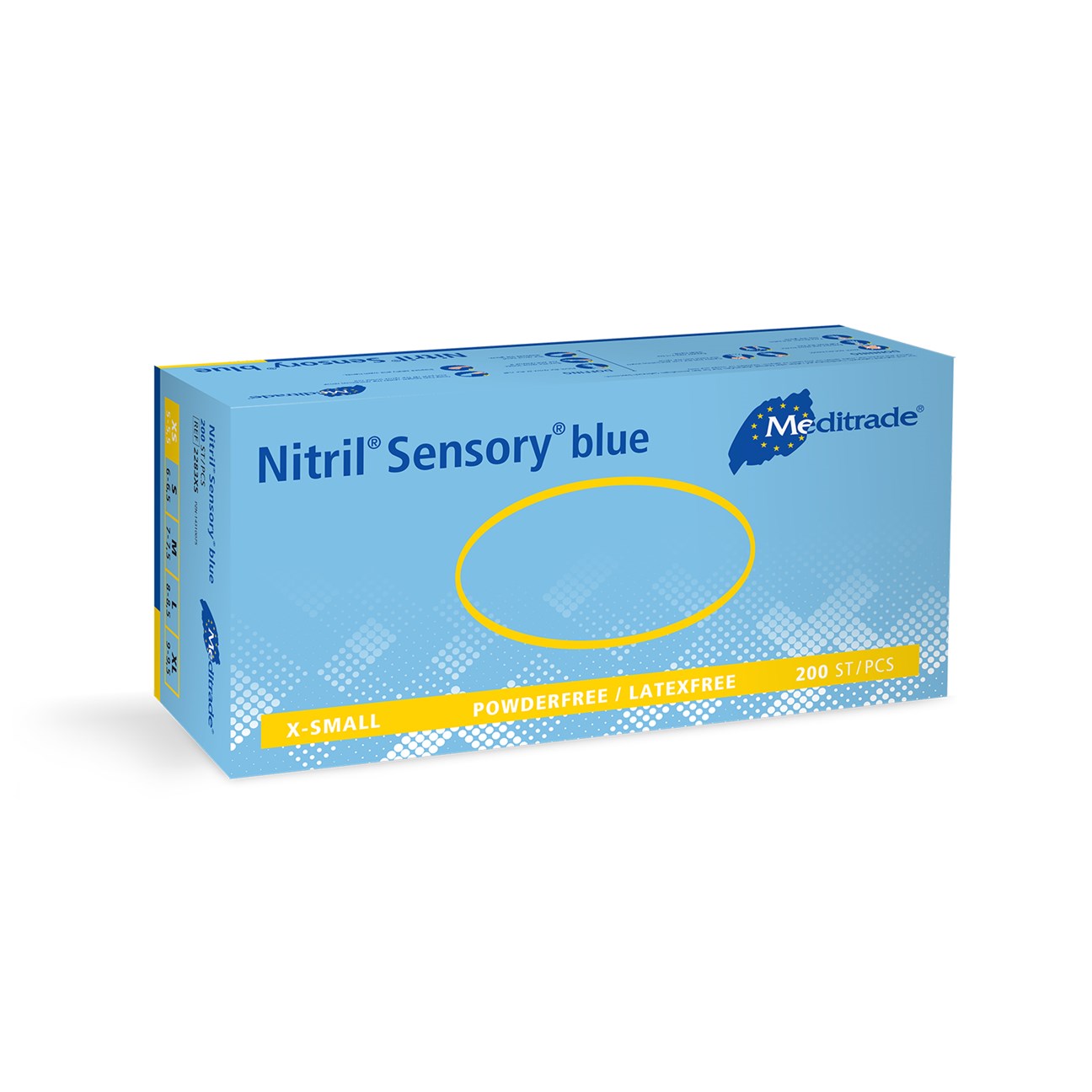 CGN640 : Nitril Sensory Blue Nitrile Examination Glove Extra Small